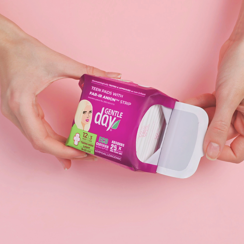 Gentle Day Organic Light Flow Pads for Teens | PFAS-Free – Gentle Day ...