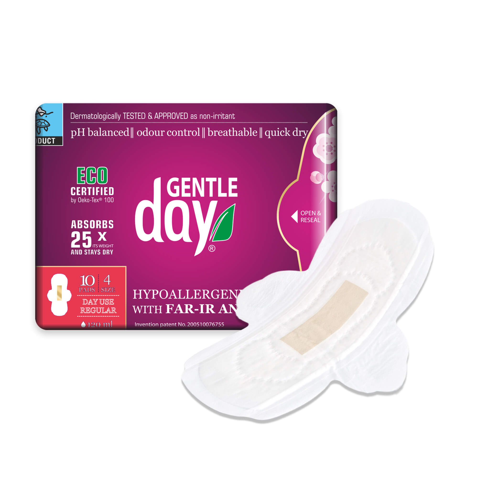 Organic Regular Flow Pads with FAR-IR ANION Strip – Gentle Day in South ...